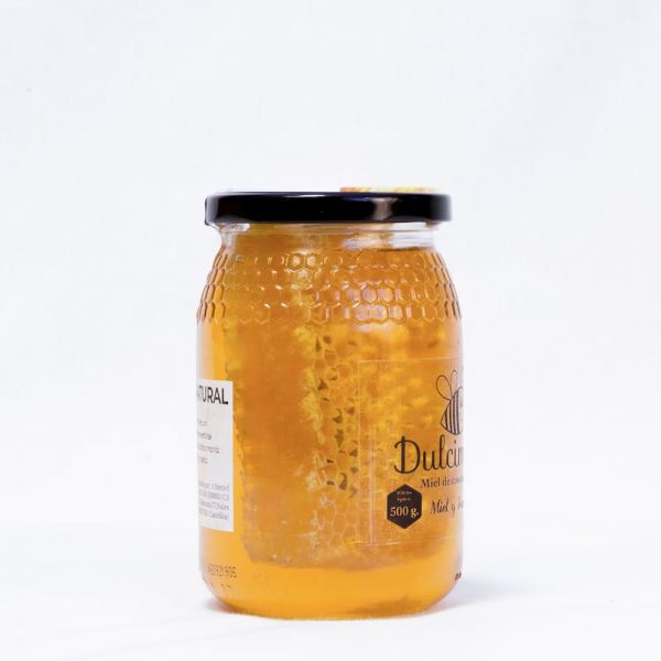 Miel con Panal · 1/2 Kg ~ Dulcimelis
